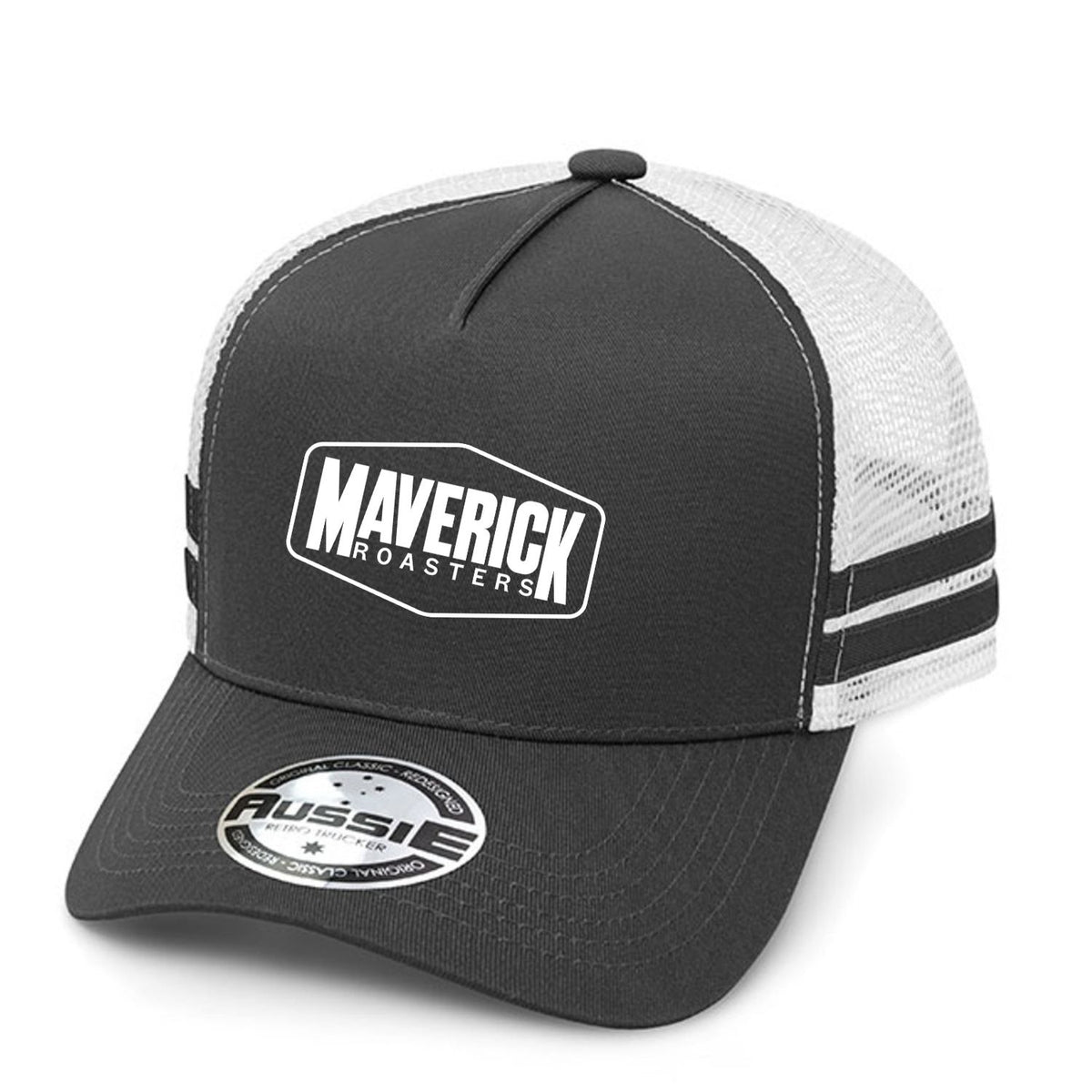 Maverick Striped Trucker Cap Black/White – Maverick Coffee